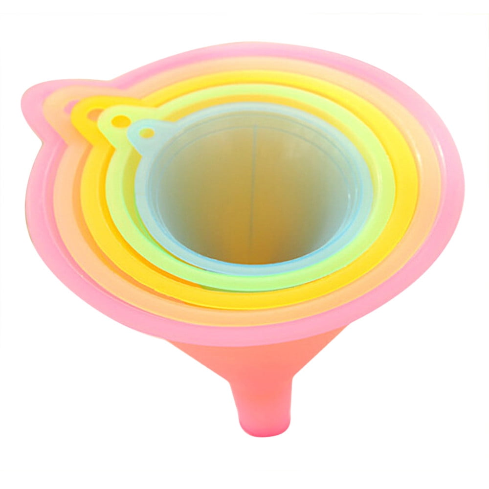 ionze 5Pcs Kitchen Funnel Set Large Medium Small Plastic Colorful ...
