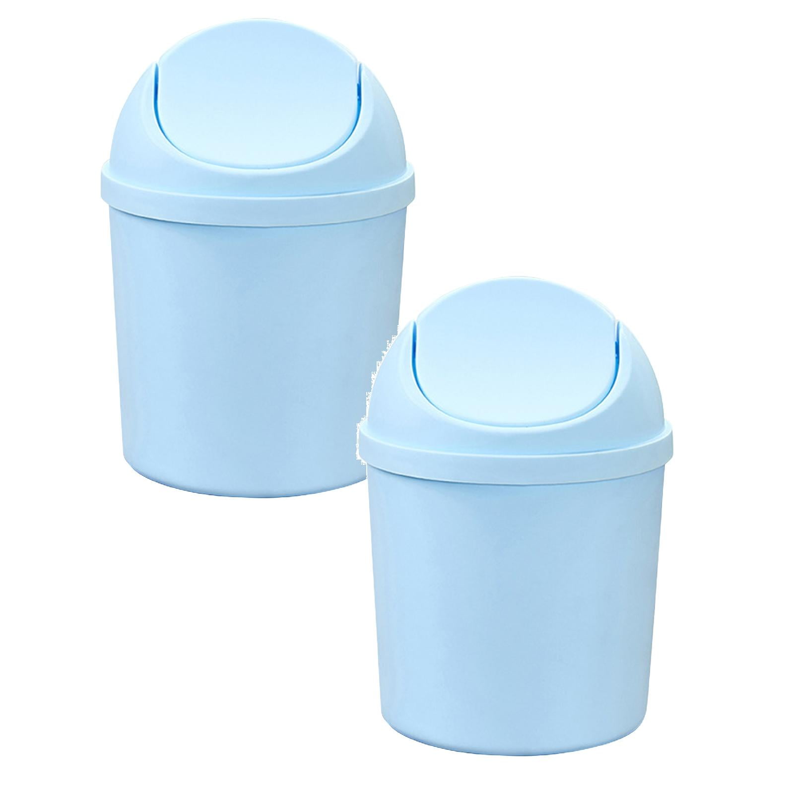 ionze Home Decor 2 PCS Mini Small Round Plastic Trash Can Multi ...