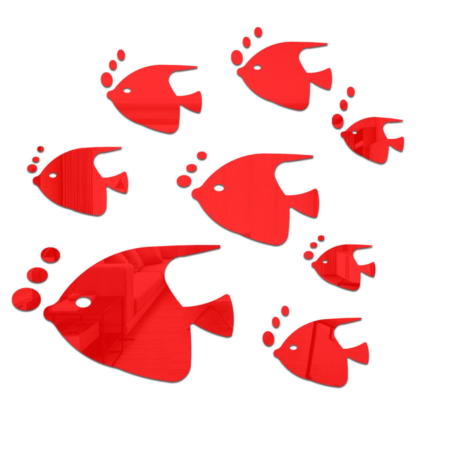 ionze Home Decorations Sea Animals Fishes Theme Waterproof Acrylic ...