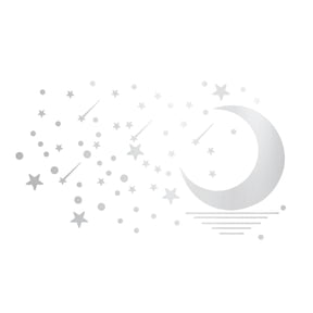 Decorate Your Space with Moon and Star Wall Stickers for Kids Rooms
