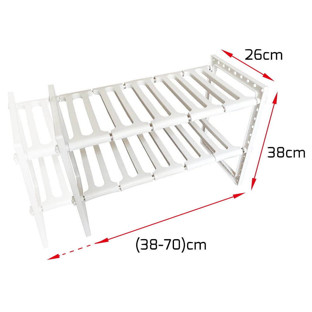ionze Home Textiles 2-Tier Ink Rack Under Cabinet Organizer Storage ...