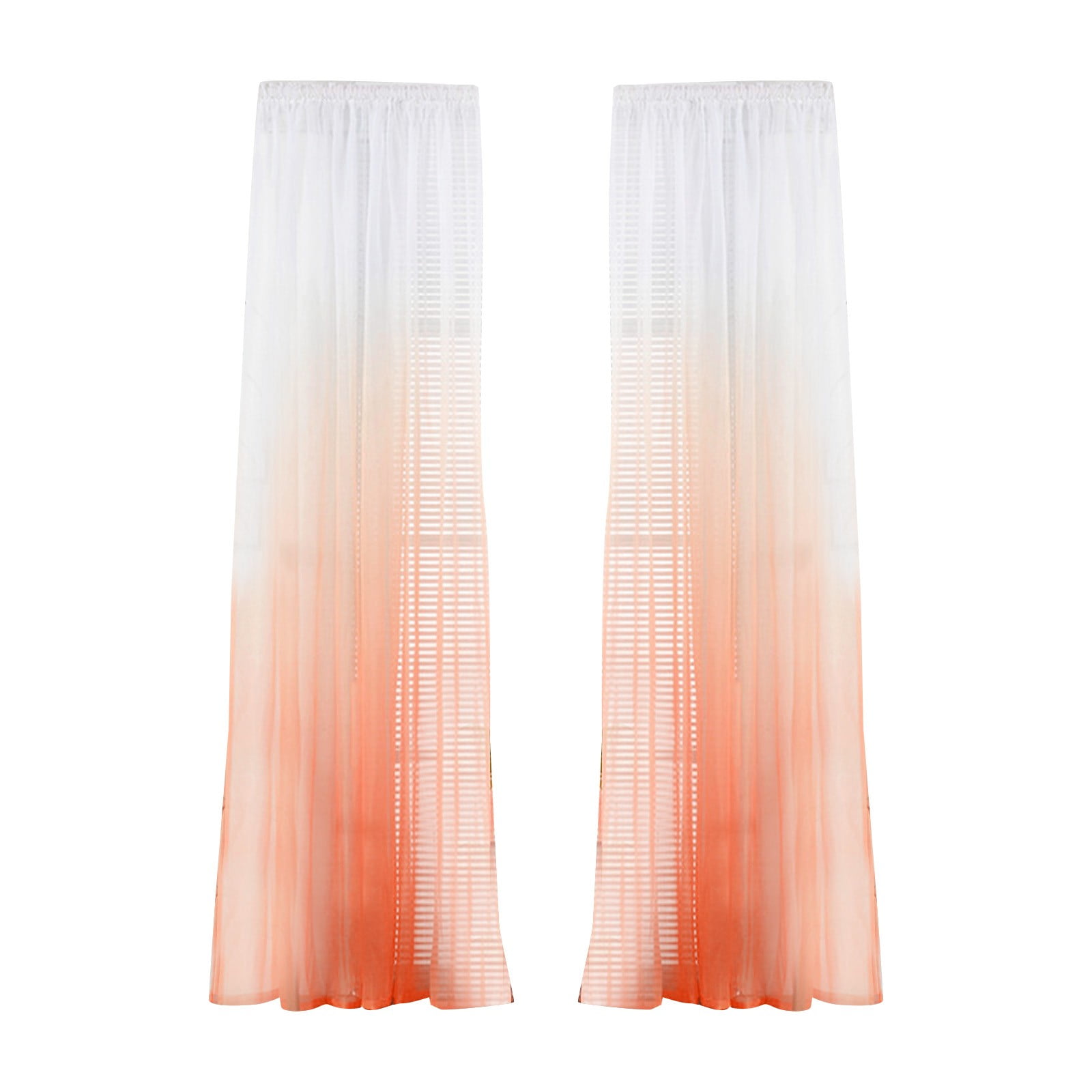 ionze Pink Sheer Curtains 100 CM Length for Bedroom Gradient Window ...