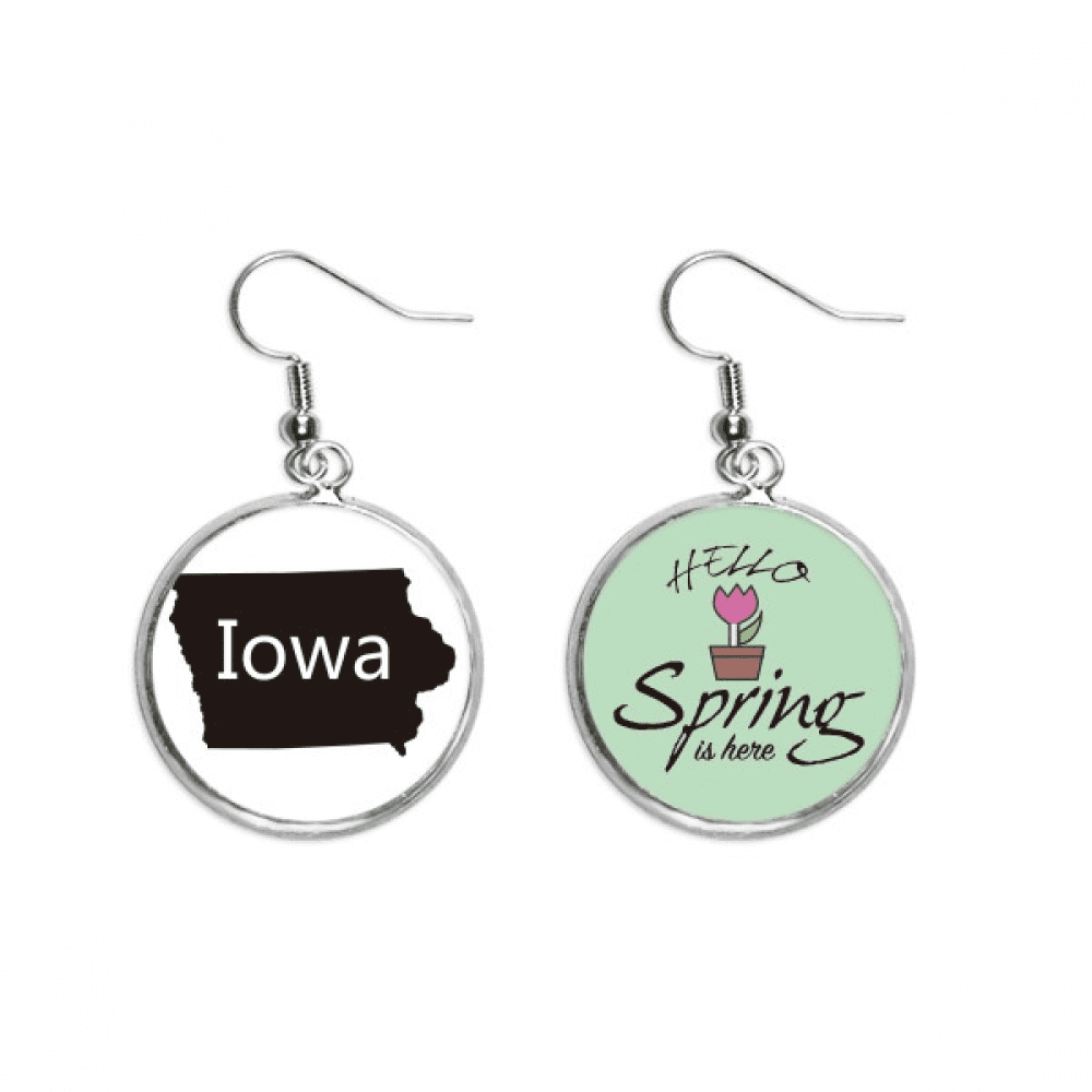 iowa ameusa map outline decoration dangle season sp earring jewelry ...