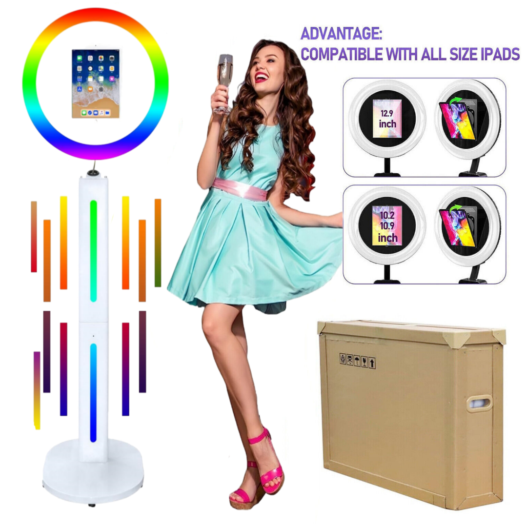 iPad Photo Booth Stand for 10.2''/10.9''/11''/12.9'', with APP Control ...