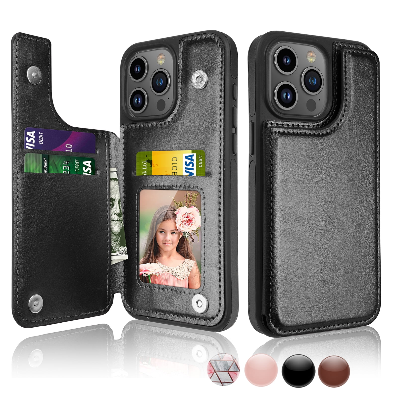 iphone 15 Pro Clear Case with Tempered Glass Screen Protector, Non ...