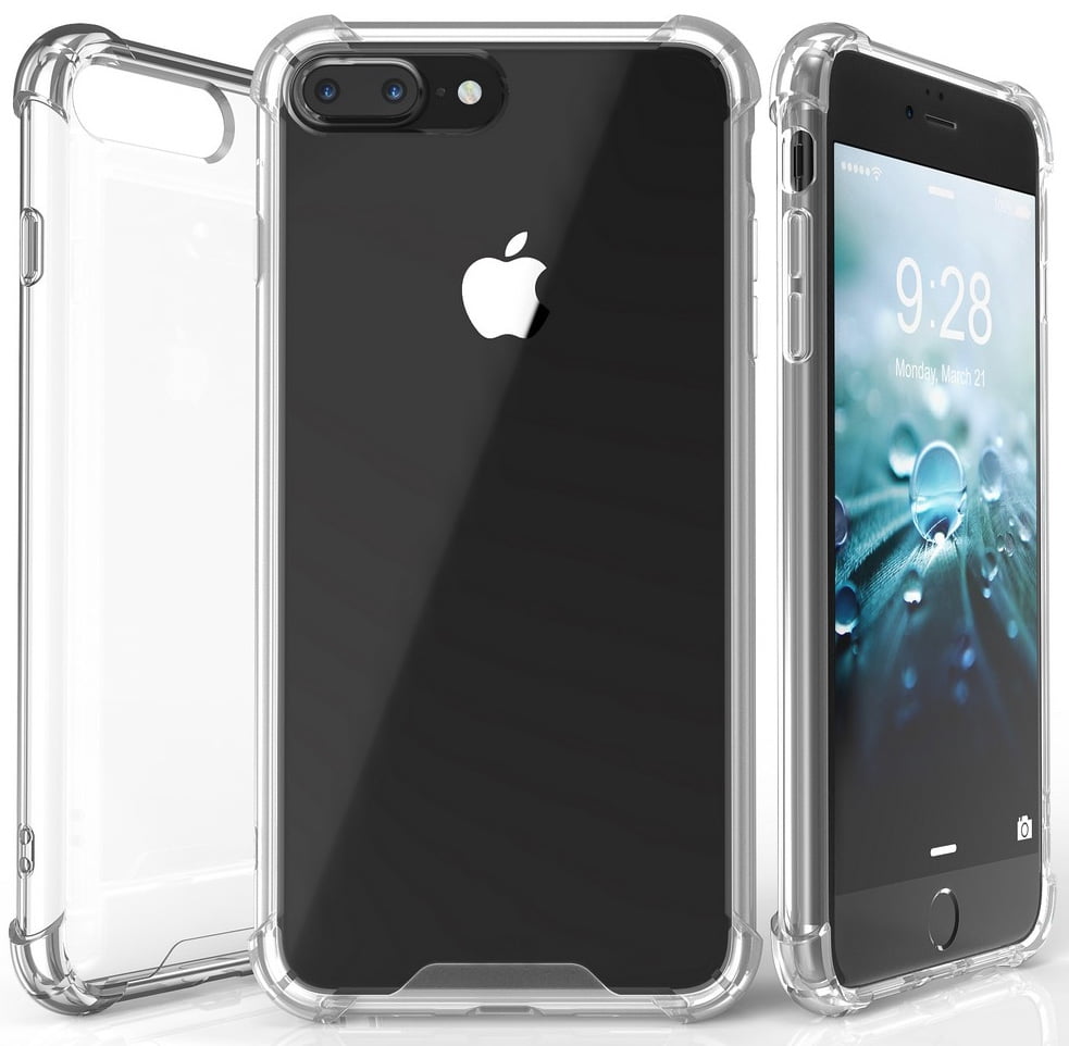 iphone 7/8 plus clear case, beyond cell aquaflex clear flexible tpu ...