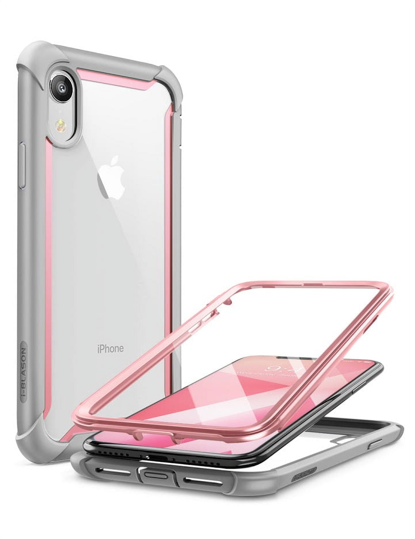 iphone xr case, i-blason [ares] full-body rugged clear bumper case with ...
