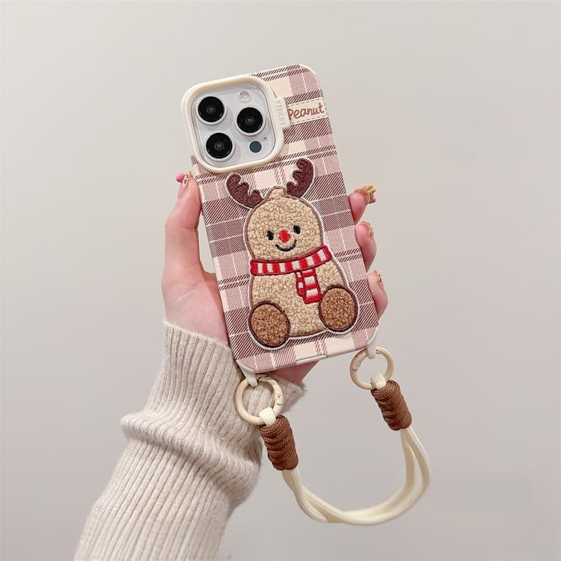 for iphone16promax/15pro/14/13 case，Gingerbread Man Christmas Theme ...