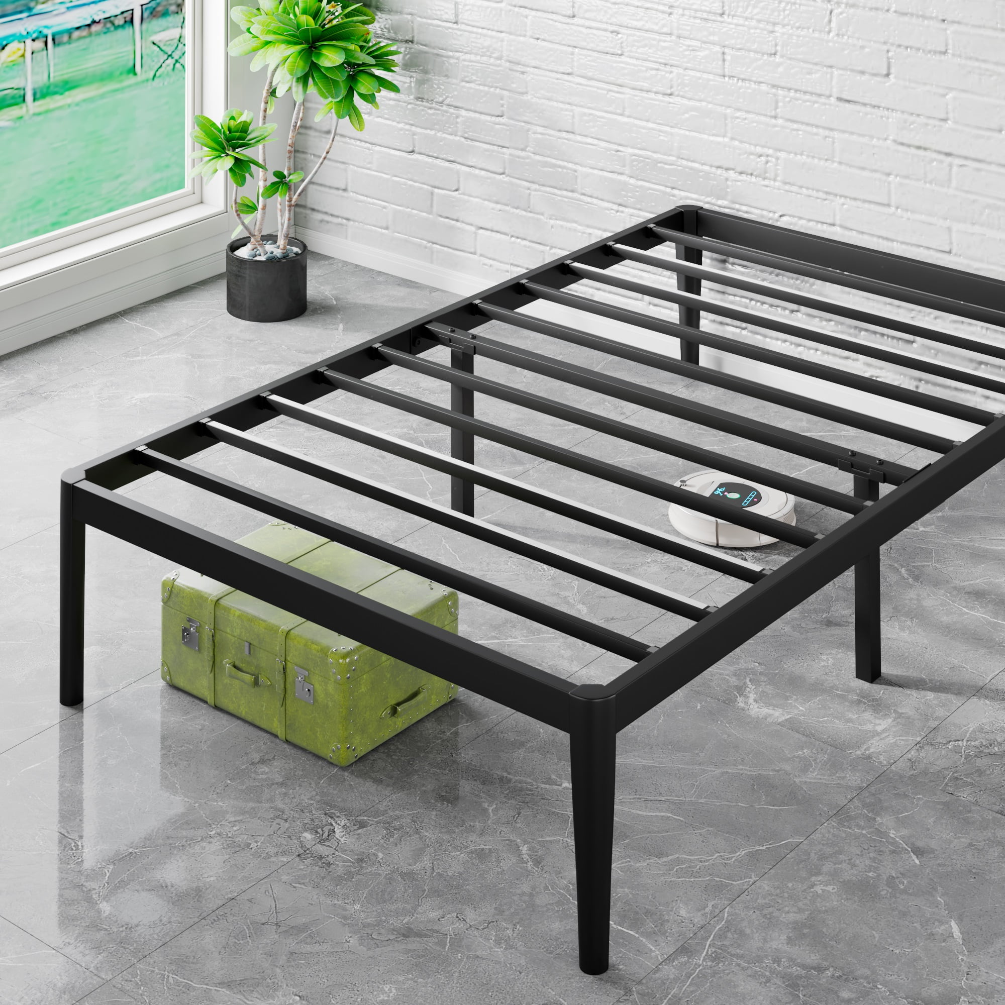ipormis Twin Size Bed Frame, Heavy Duty Metal Platform with Steel Slats ...