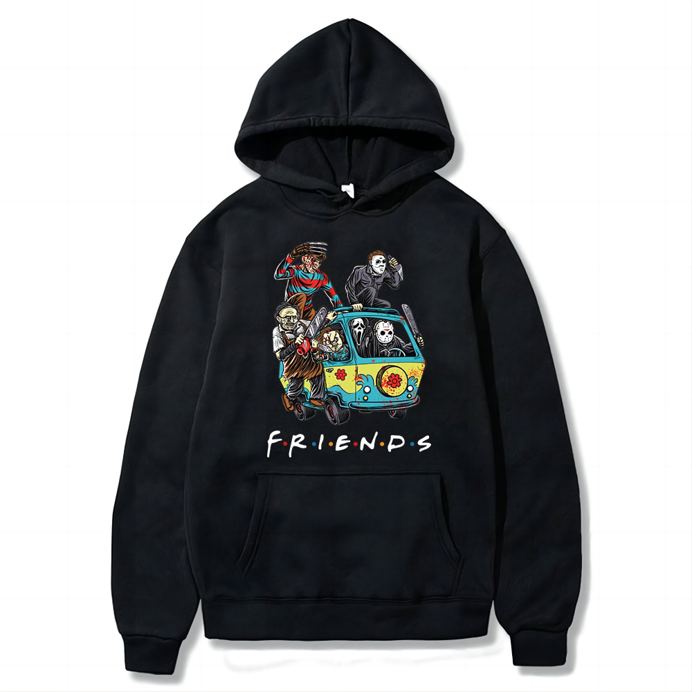 ipzHeJ Halloween Hoodie Horror Friends Hoodie Pennywise Michael Myers ...