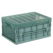 Collapsible Storage Box, Foldable Crate Organizer Bin with Handle ...