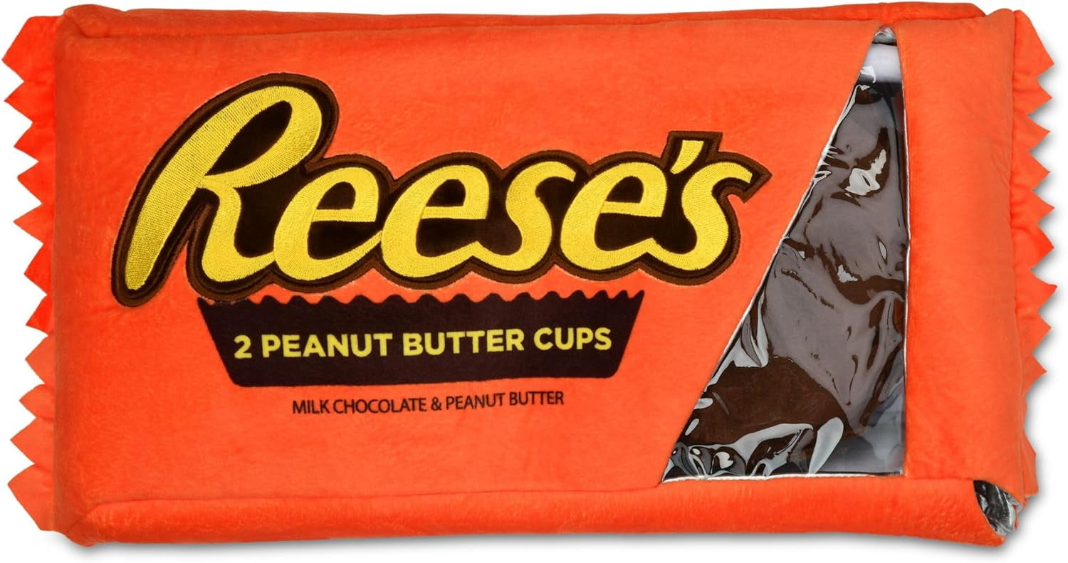 iscream REESE'S PEANUT BUTTER CUPS PACKAGNG PLUSH PILLOW - Walmart.com