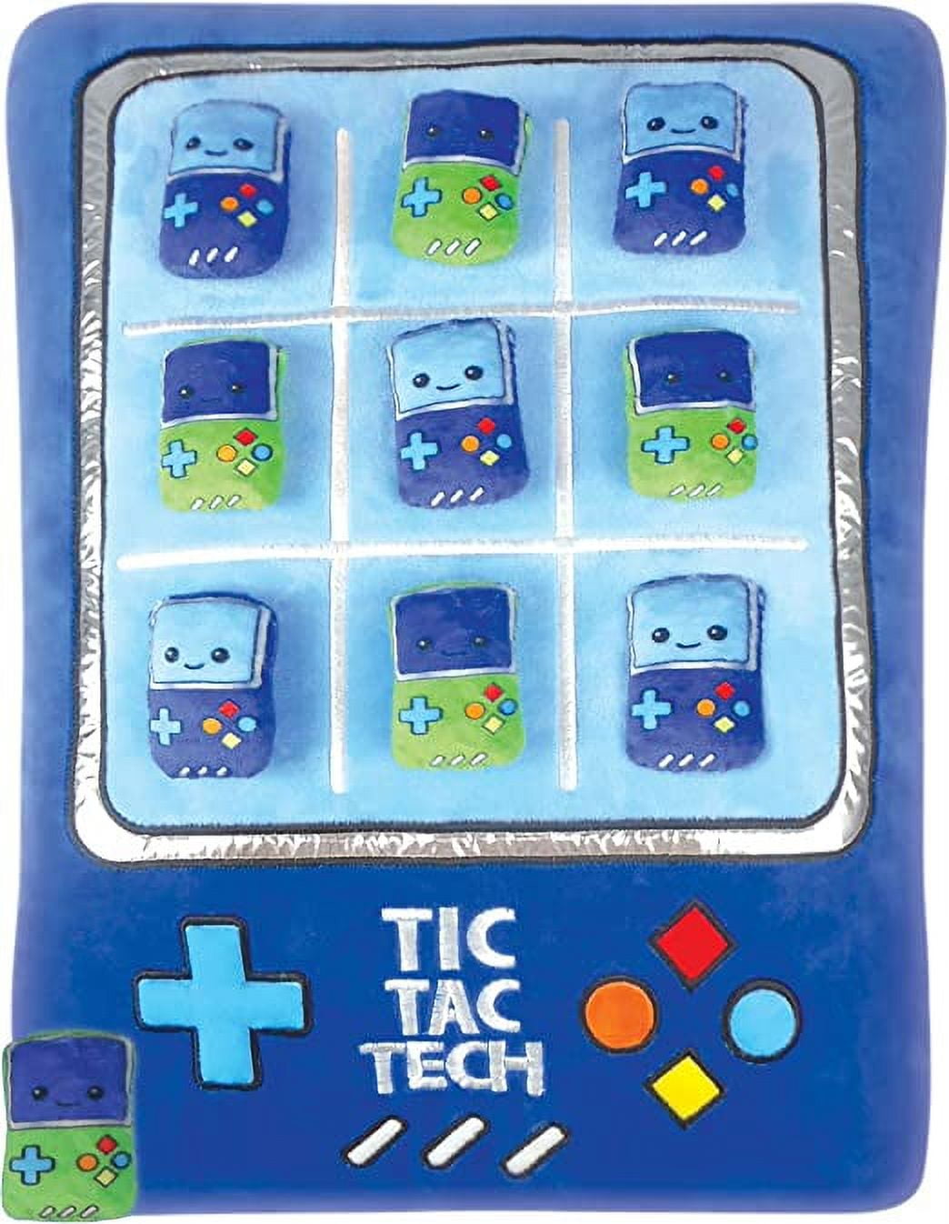 iscream TIC TAC TECH 16" Fleece Activity Game Pillow for Camp, Troops ...