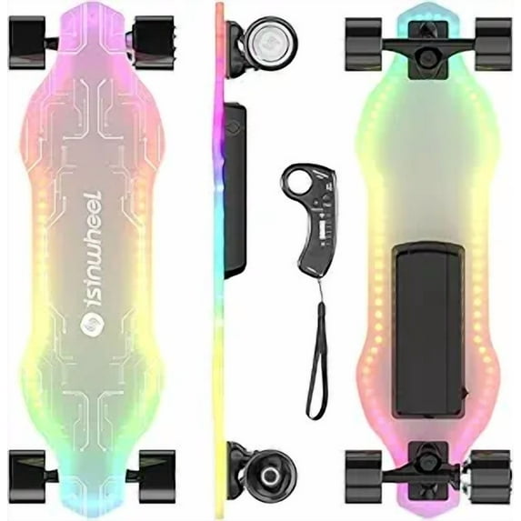 isinwheel Electric Skateboard with Remote, 500W Peak Power, 15 Miles ...