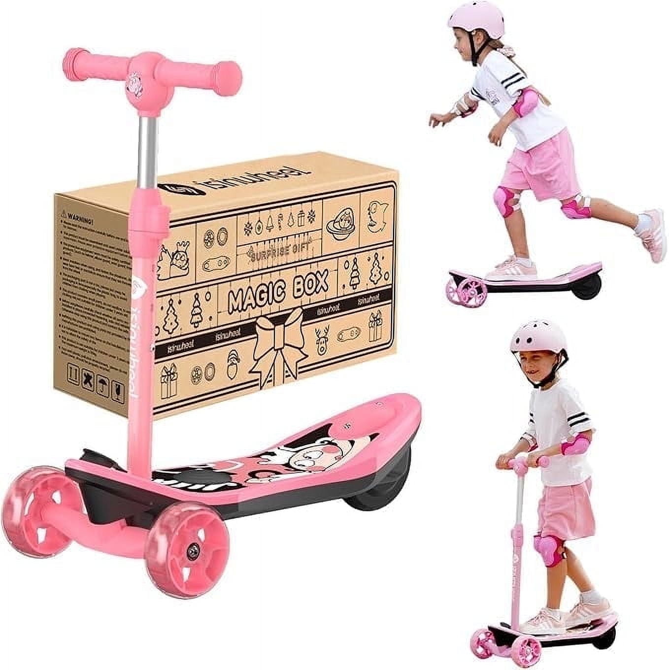 iSinwheel Kid 3 Wheel Electric Scooter, Height Adjustable Folding Pedal ...