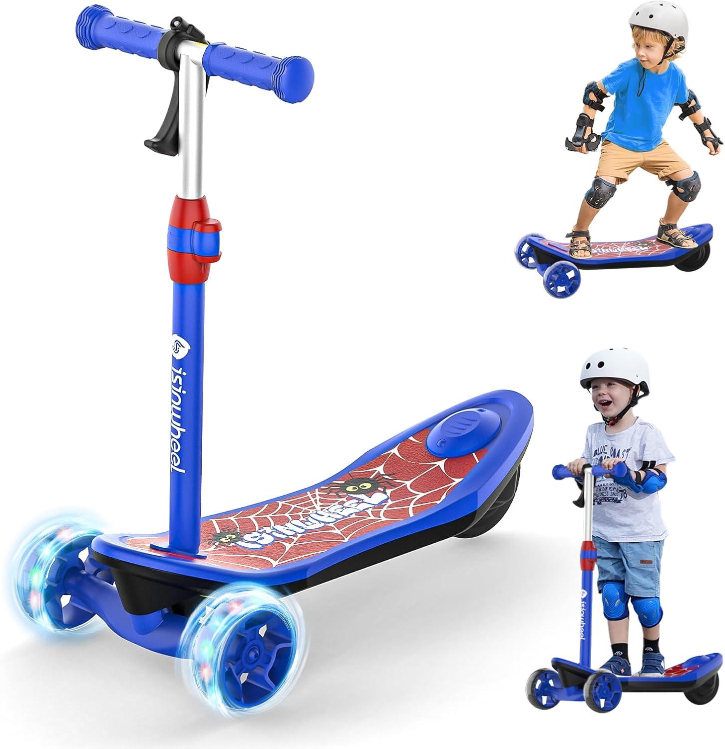 isinwheel MiniSpider Electric Scooter for Kids Ages 3-12, 2-in-1 3 ...