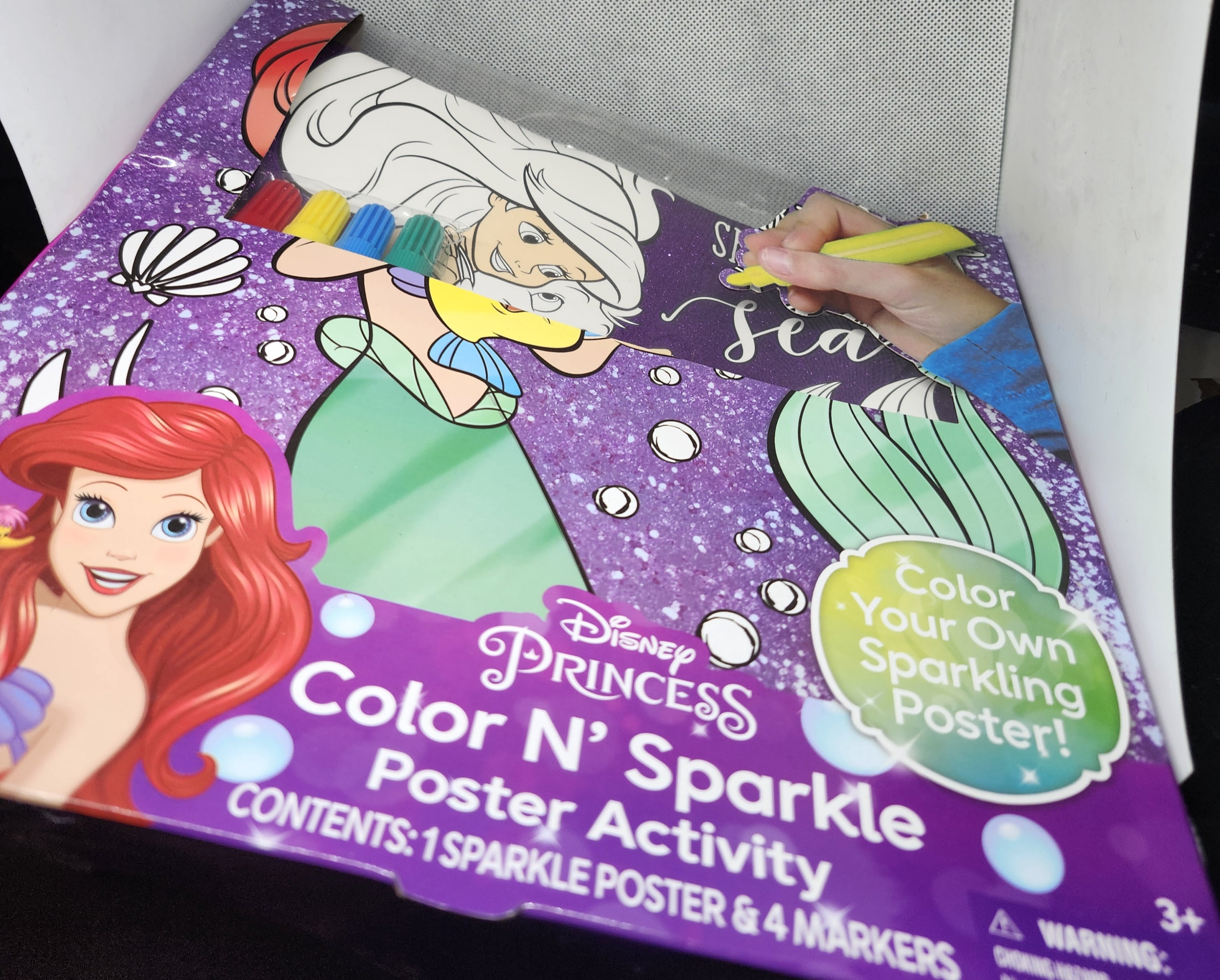 isney Princess Color ‘N’ Sparkle Poster Activity – Magical Art Fun for ...