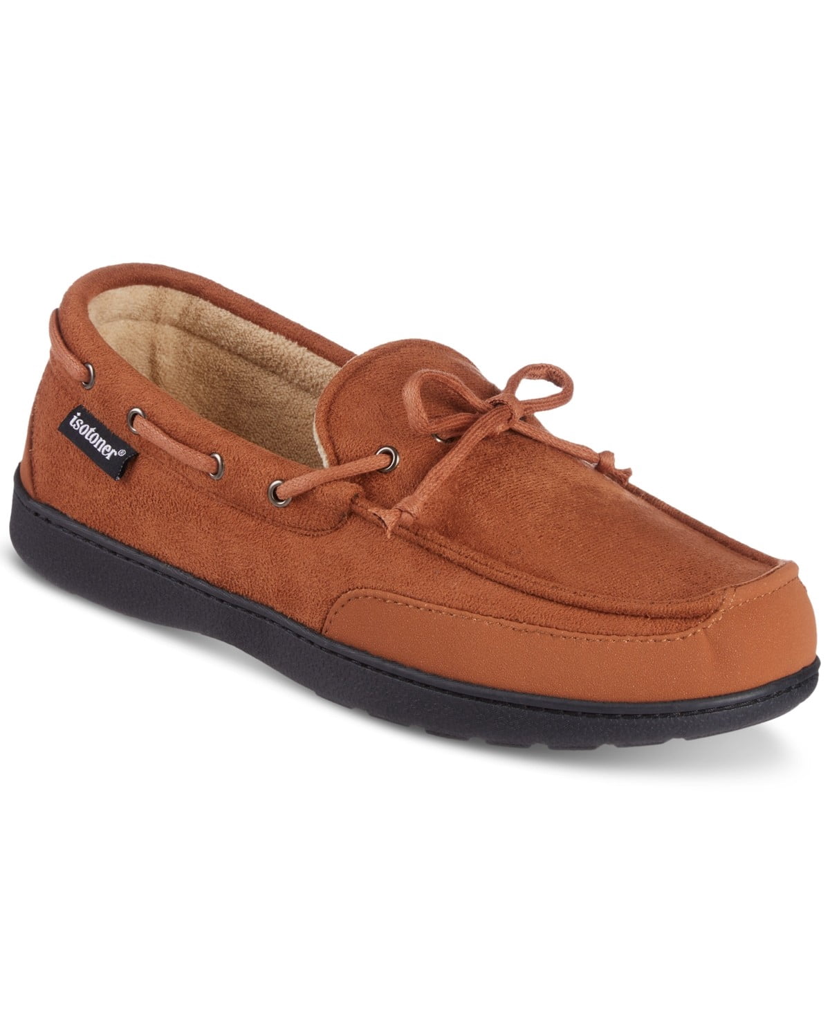 isotoner Men's Indoor/Outdoor Water Repellent Boater Moccasins and ...