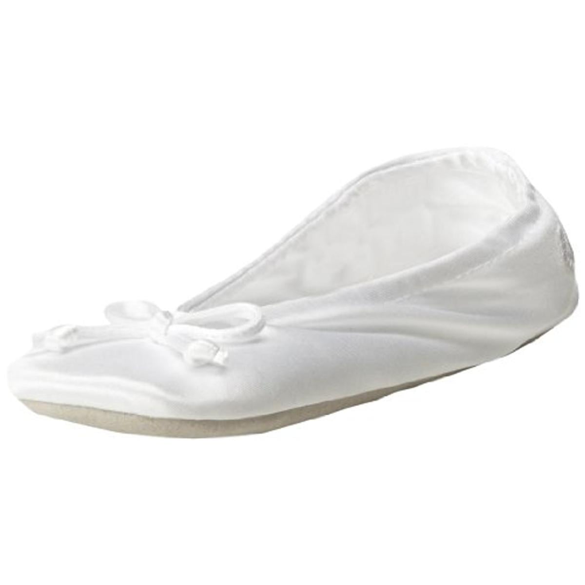 isotoner Satin Women's Ballerina Slippers Color: White Size: SMALL ...