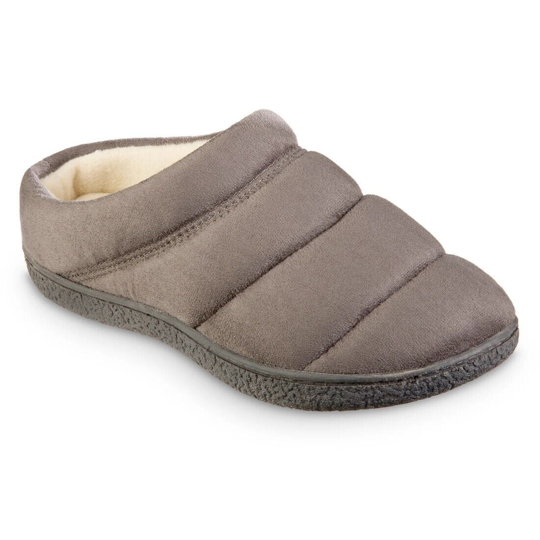 isotoner Women's Recycled Microsuede Puffer Clog Slipper with Enhanced ...