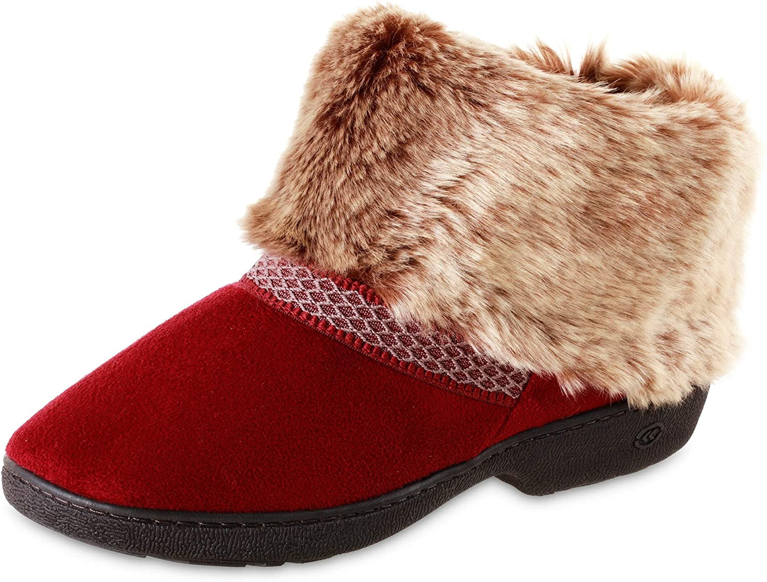 isotoner Womens Recycled Microsuede Mallory Boot Slipper CHI-9/10 ...