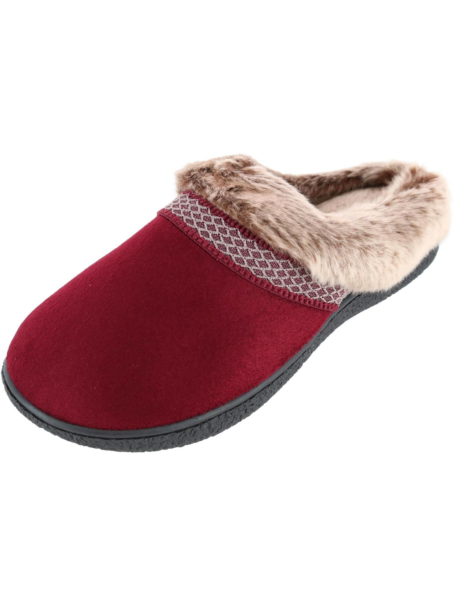 Isotoner Women's Microsuede Mallory Hoodback Slippers, Closed Toe ...