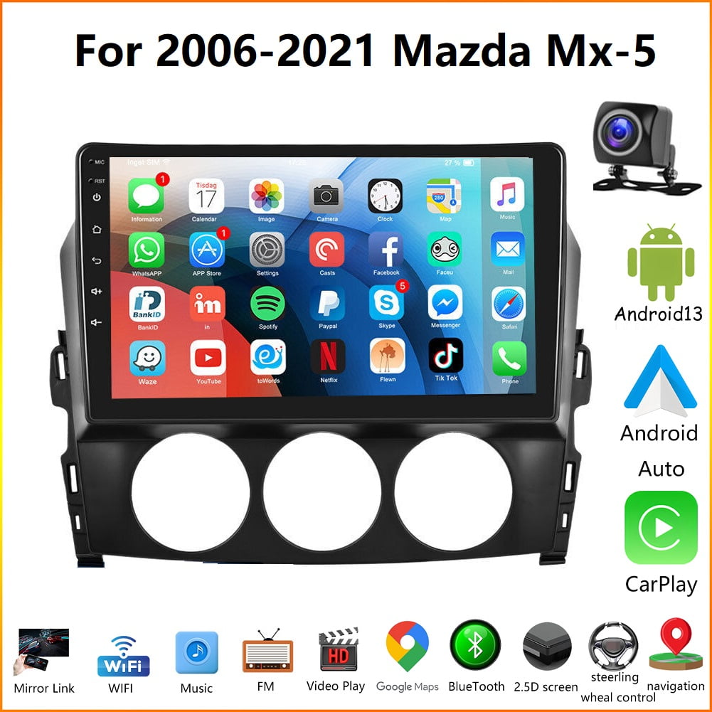ispchen Car Stereo Radio for 2006-2021 Mazda Mx-5 Android 13 Car ...