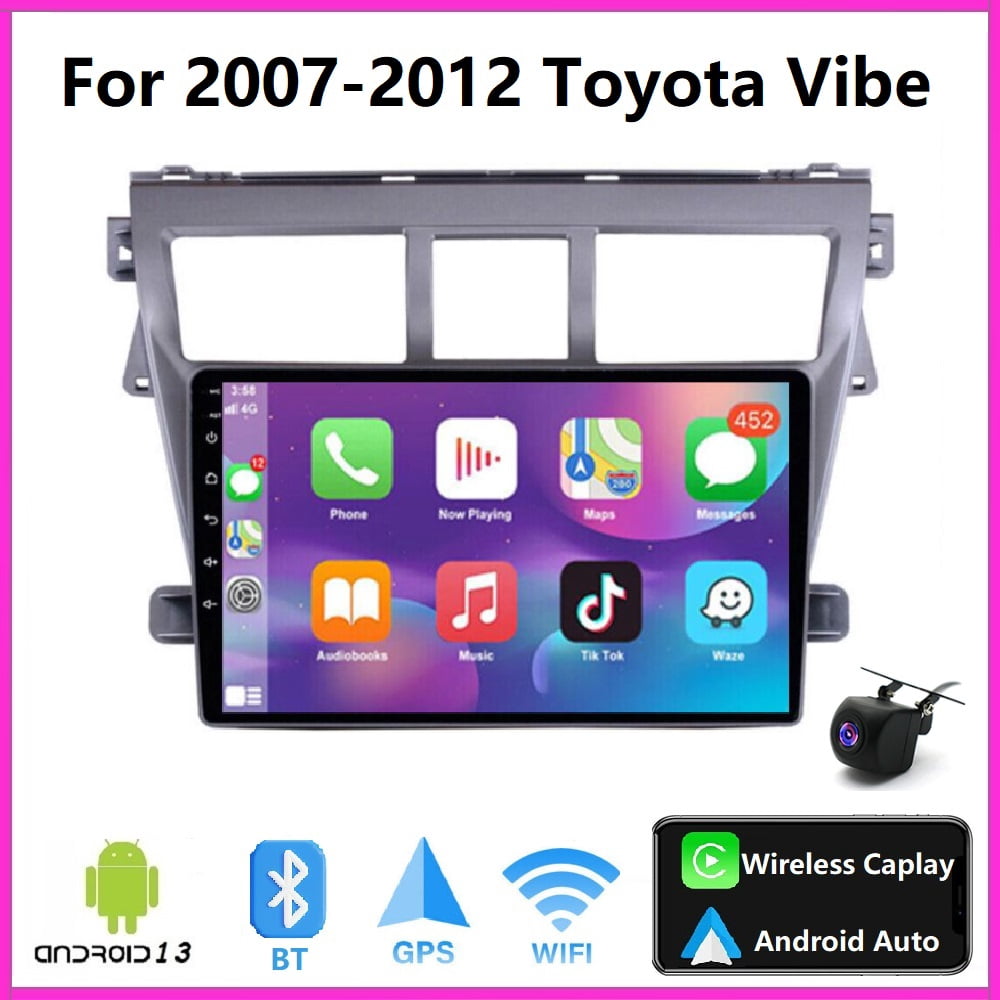 ispchen Wifi Bluetooth Car Stereo Radio for 2007-2012 Toyota Vibe 9 ...
