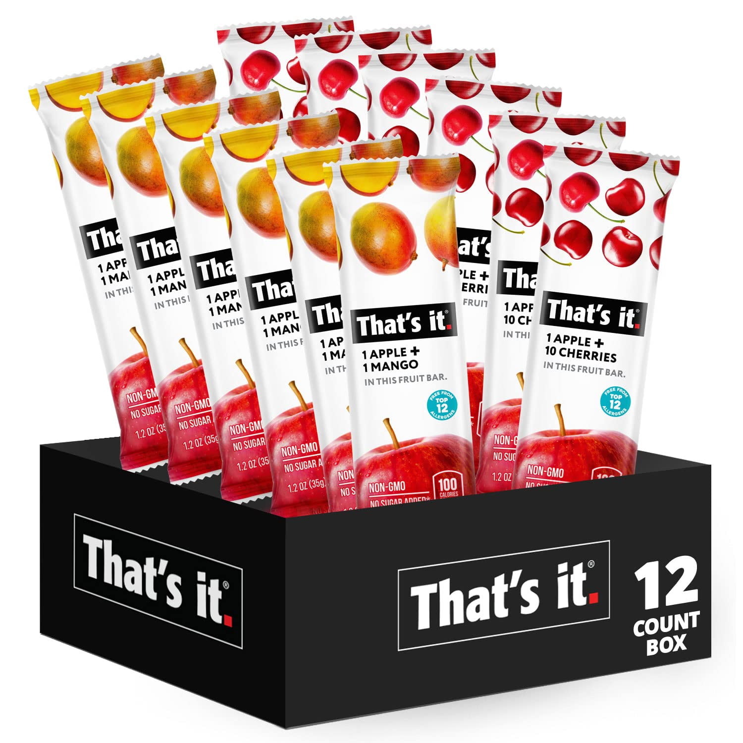 That's it. Fruit Bars 12 MDA05 Variety Pack 100% Natural Real Fruit Bar ...