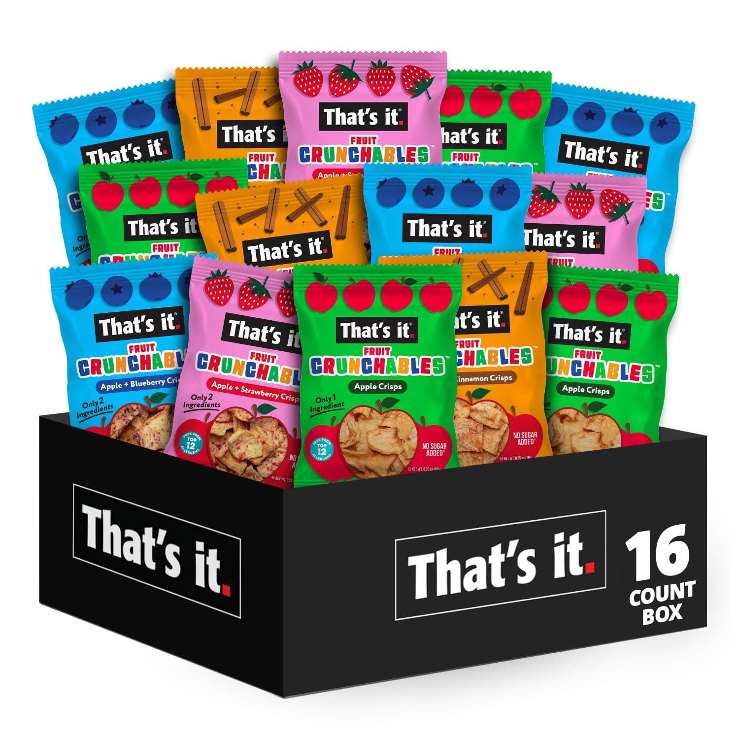 That's it. Fruit Crunchables Variety Pack, GMS Fruit Snacks for Kids ...