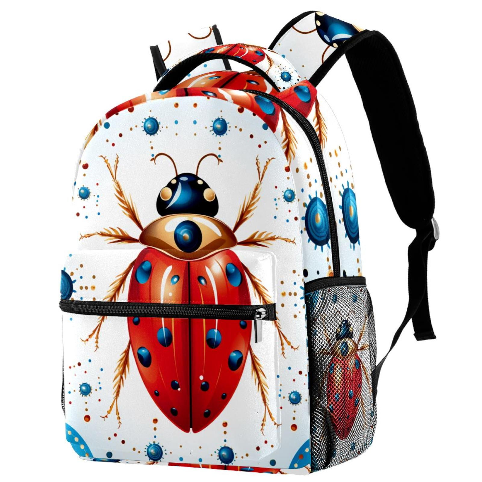 itdsatrgt Cute Ladybug Pattern Backpacks Boys Girls School Book Bag ...