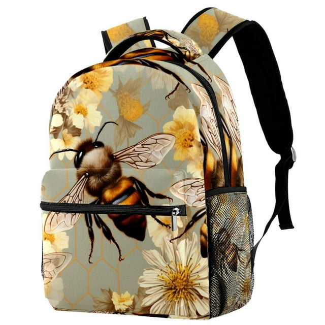 itdsatrgt Honey Bee Pattern Backpacks Boys Girls School Book Bag Travel ...