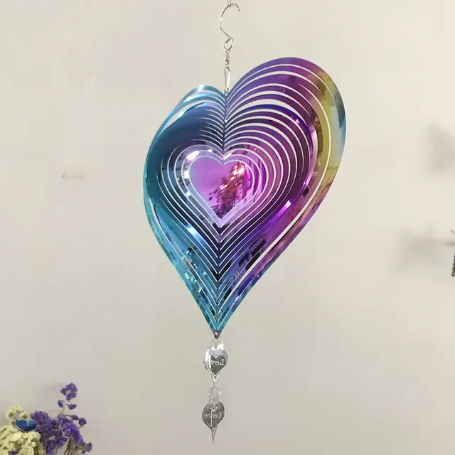 itjyjhh 3D Rotating Wind Chimes Stainless Steel Wind Spinner Bell For ...