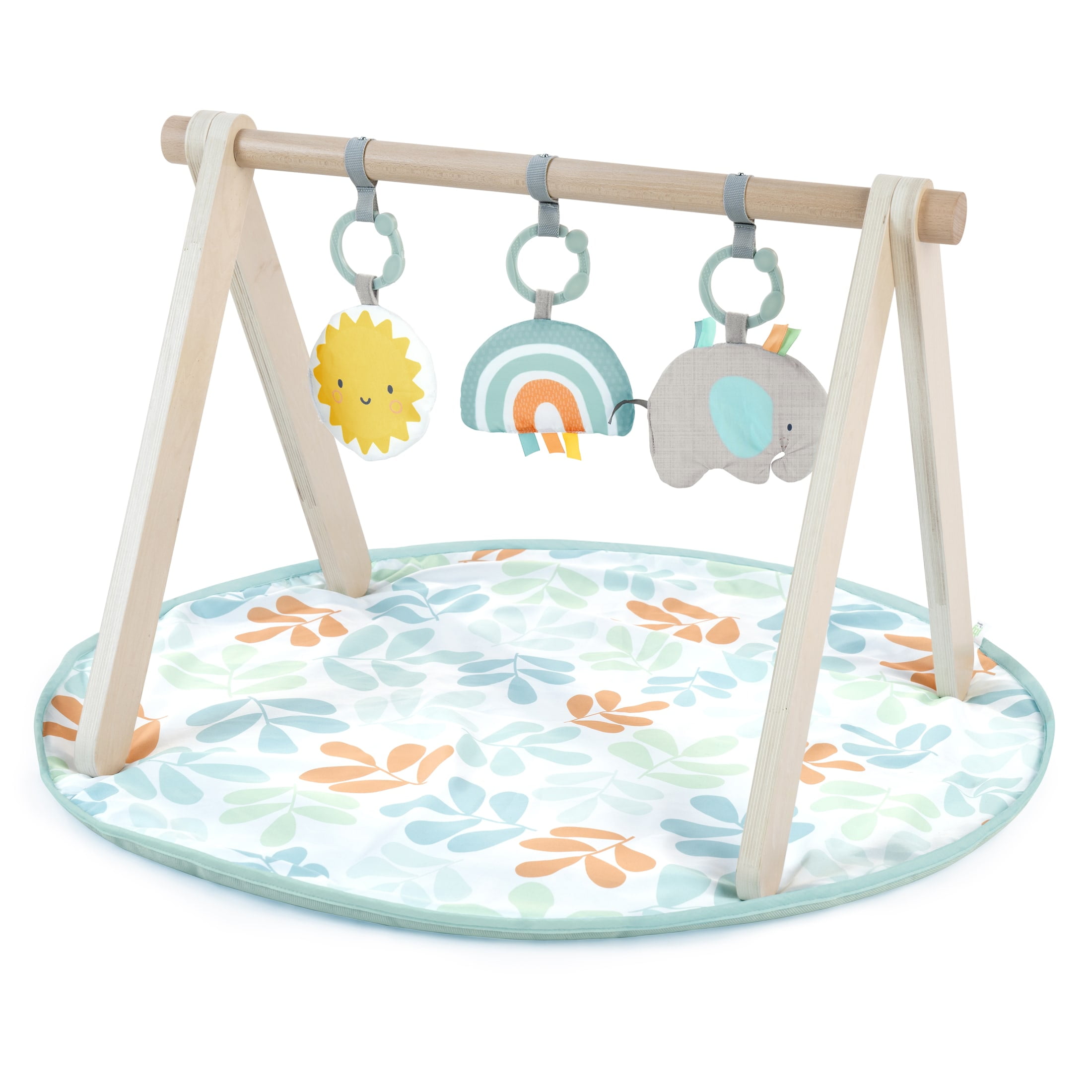 ity by Ingenuity Sun Valley Wooden Toy Arch & Play Mat, For Ages 0-36 ...