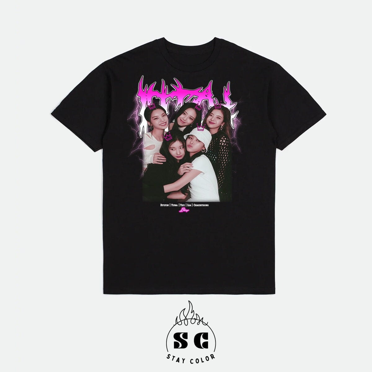 itzy Metal Shirt, kpop, itzy yeji, itzy lia, itzy ryujin, itzy yuna ...