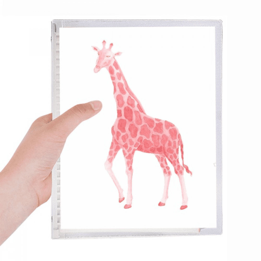 iucn endangered animals red giraffe notebook loose diary refillable ...