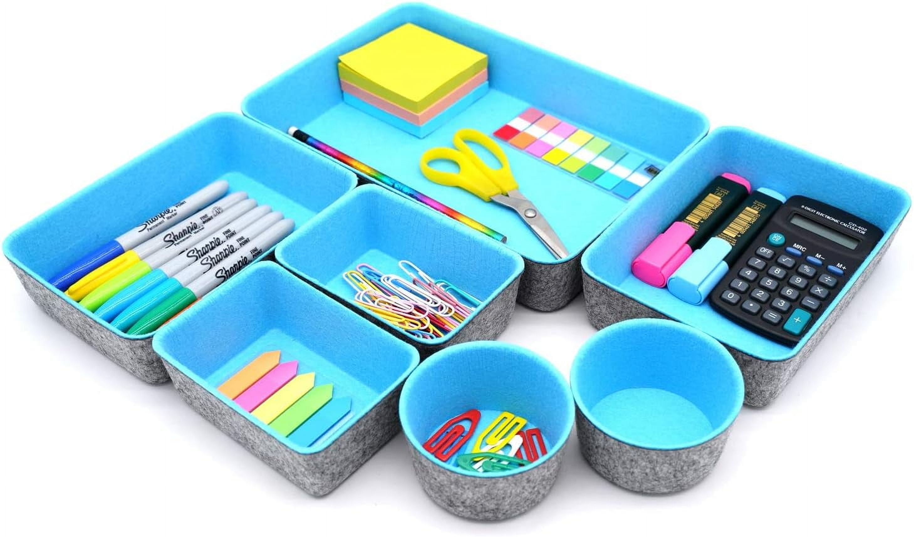 iugvk Drawer organizers Felt storage bins office Desk Draw dividers ...