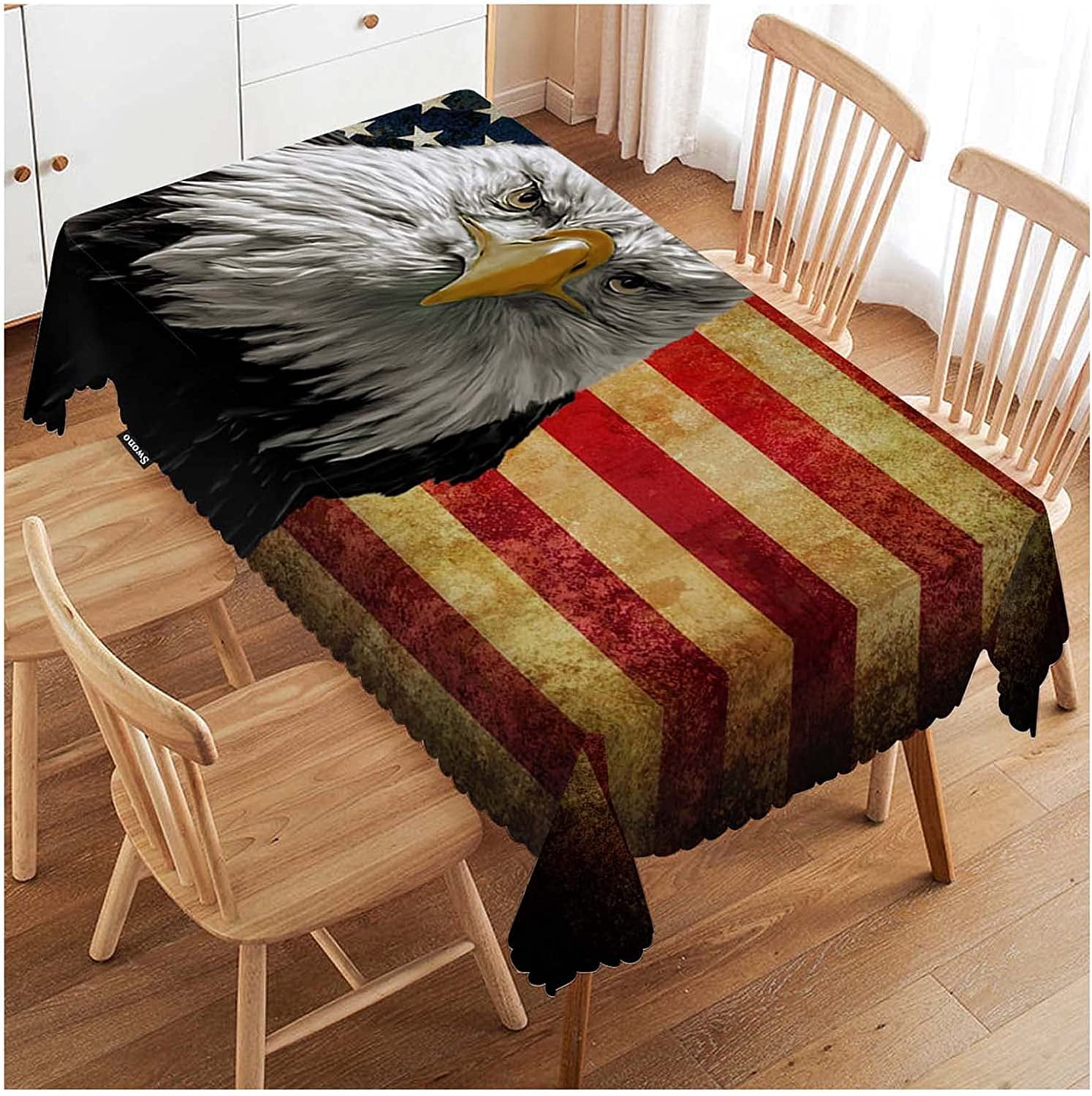 iugvk Tribal Pattern Table Cover Ethnic Geometric African Stripes Red ...