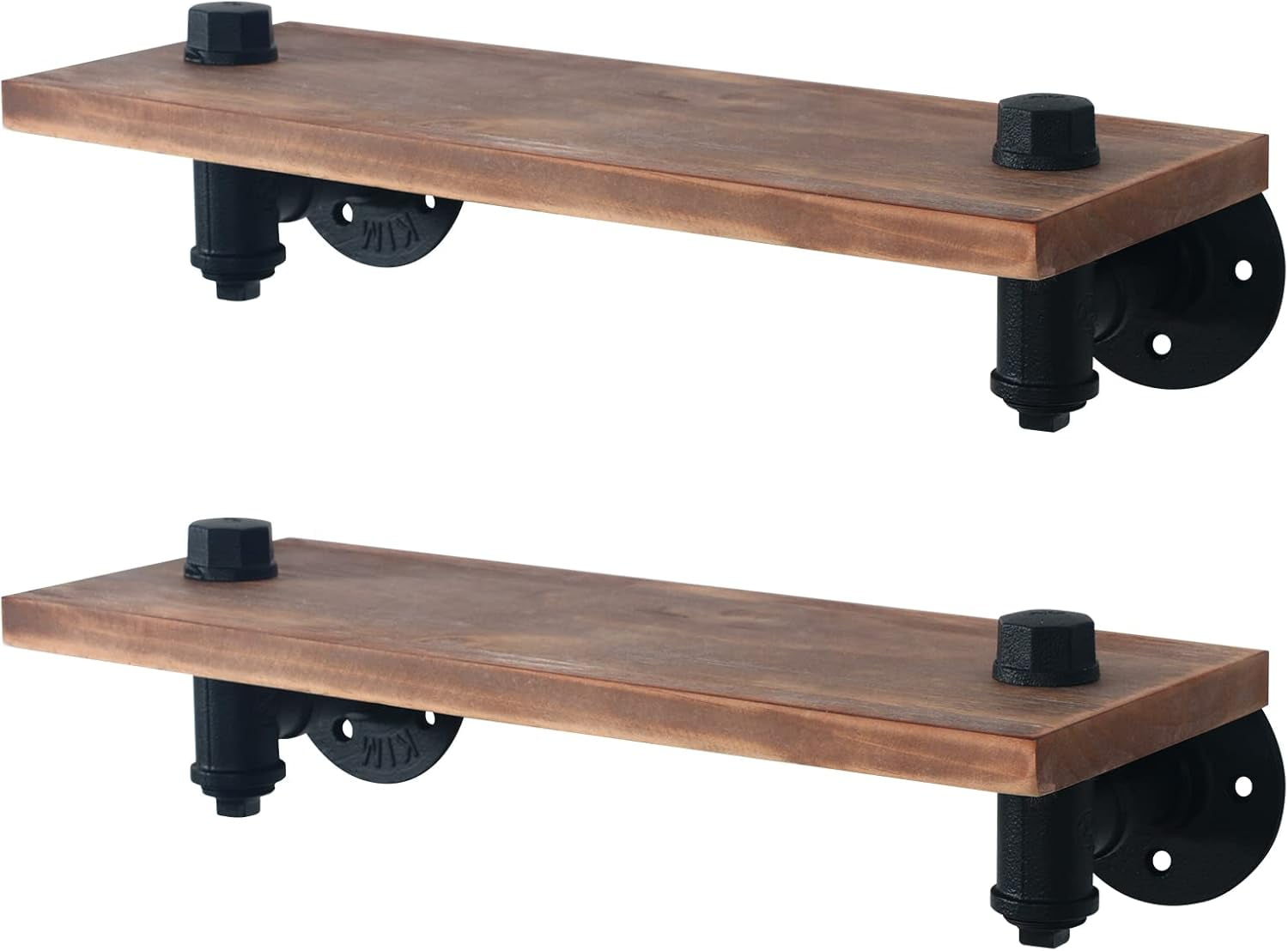 iuhbpok Pipe Floating Shelves Rustic Farmhouse Pipe Shelf for Living ...