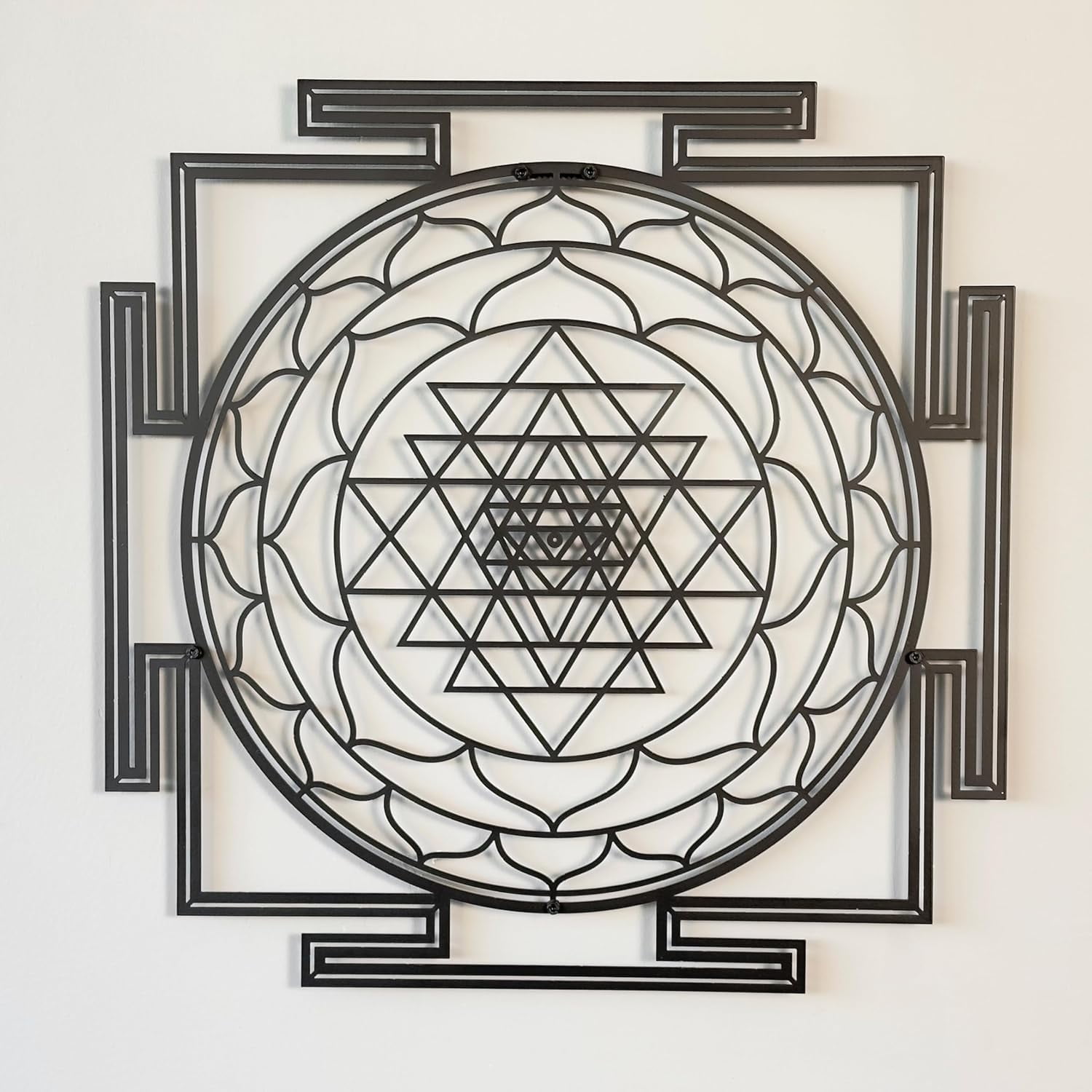 iwa concept Sri Yantra Metal Wall Art, Sacred Geometry Chakra Wall ...