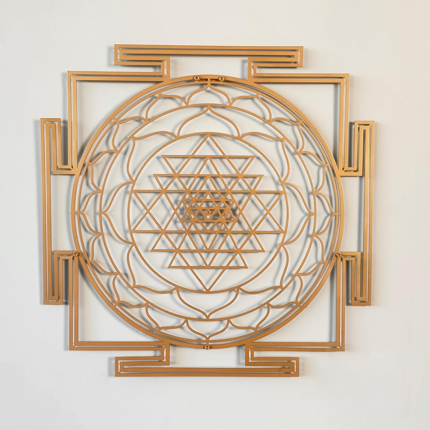 iwa concept Sri Yantra Sacred Geometry Metal Wall Decor, Unique Modern ...