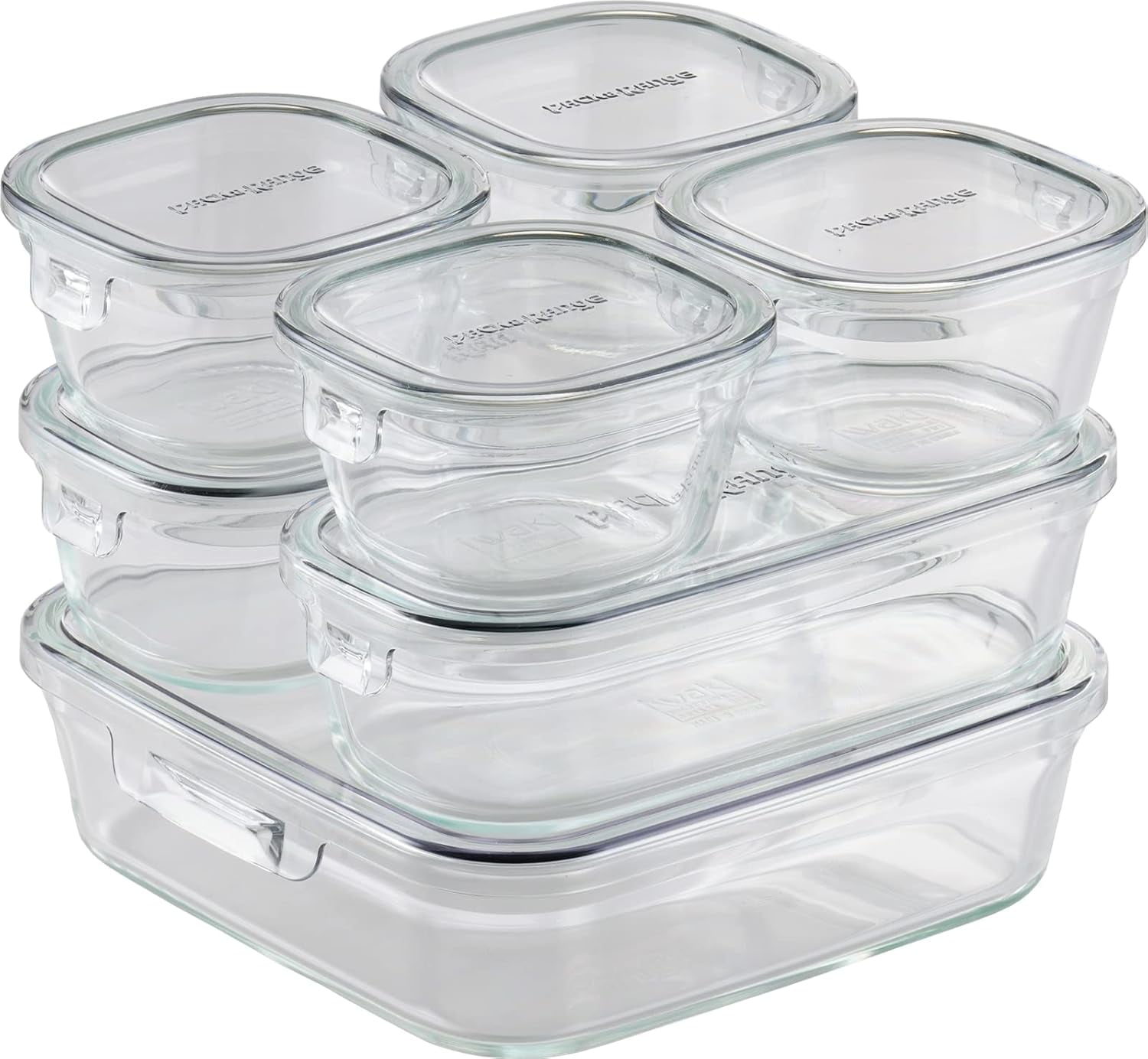 iwaki PC-PRN7GY2 Heat Resistant Glass Storage Container, Cool Gray ...