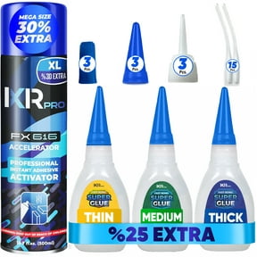 FastCap Adhesive and Activator Kit, 2 oz Glue Bottle, 12 oz Activator ...