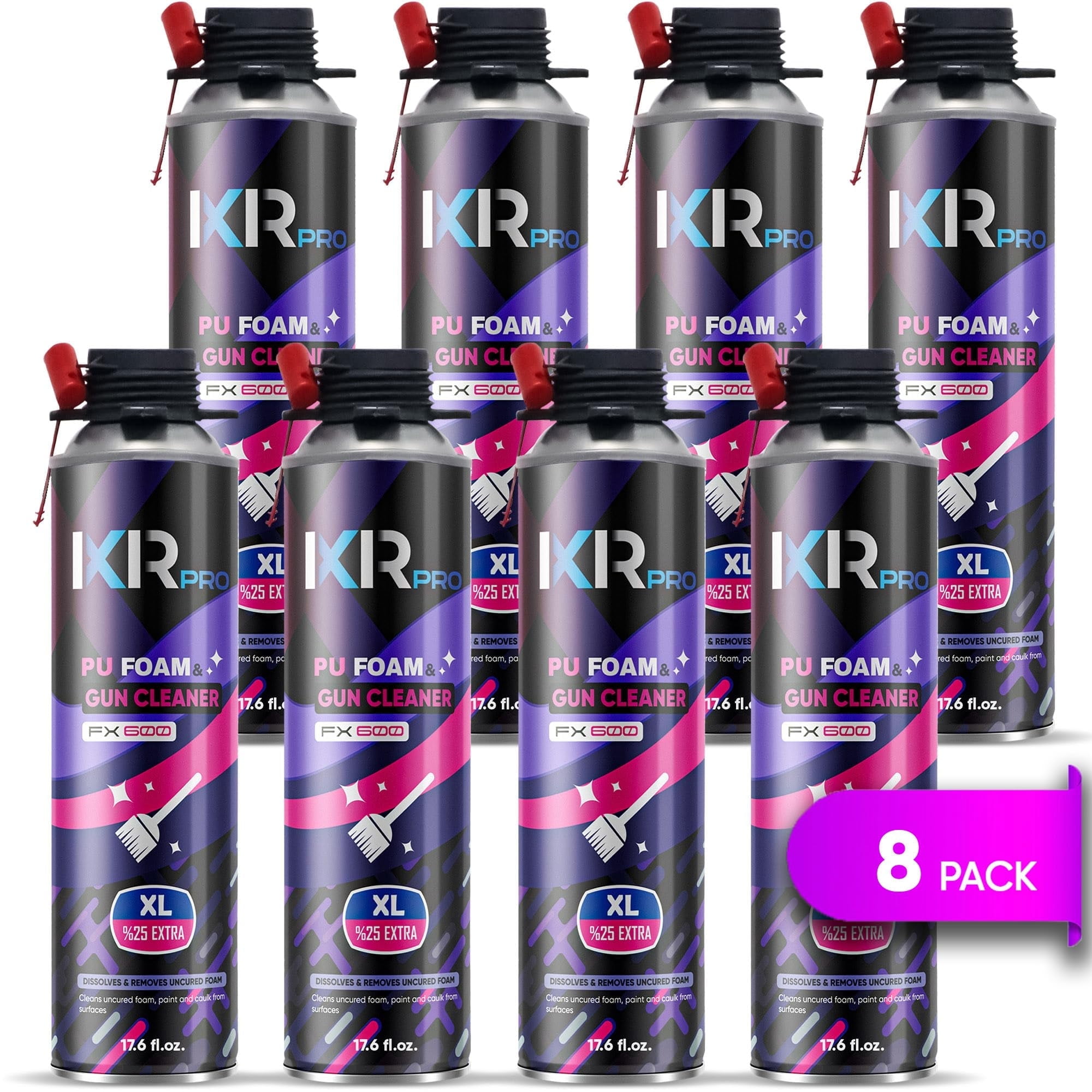 ixirpro Foam Gun Cleaner (8 x 9.8 oz) - Cured Foam Remover ...