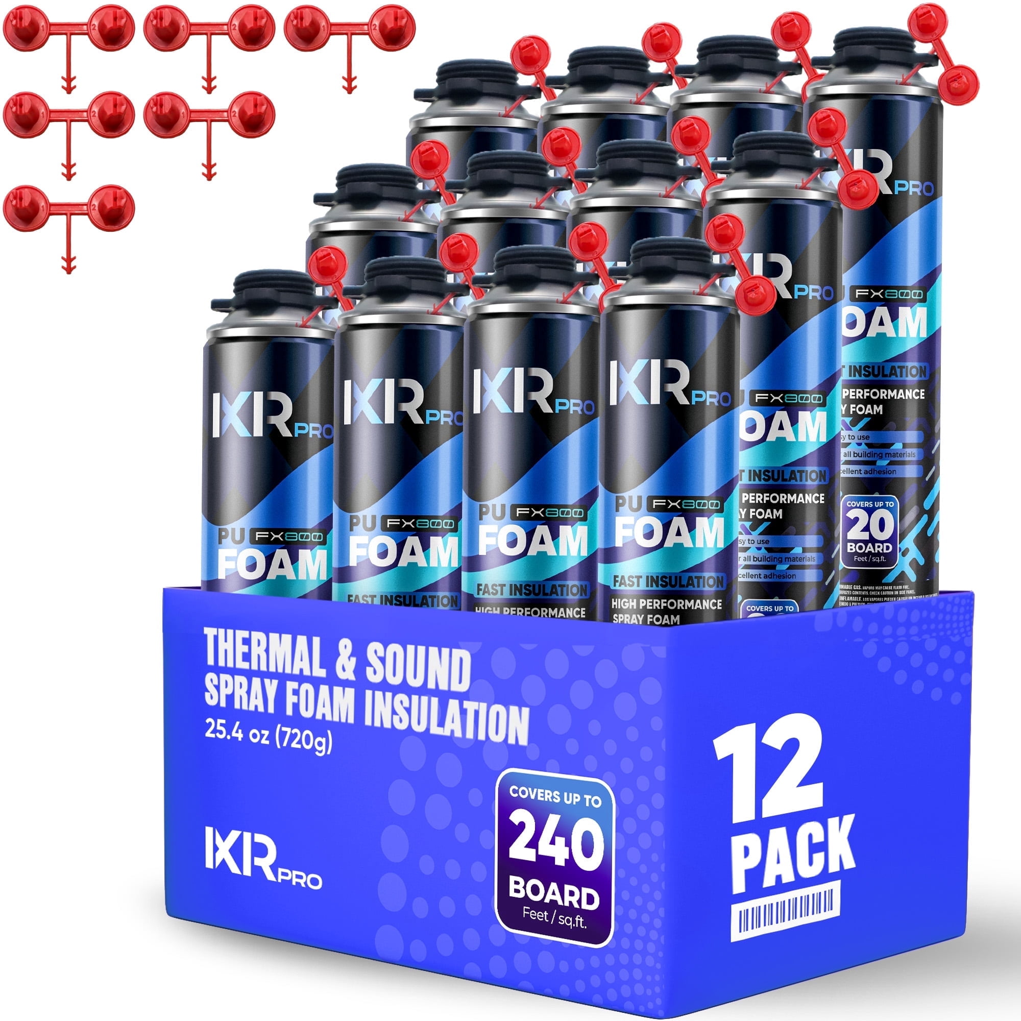 ixirpro Spray Foam Insulation Can (12 x 25.4 oz) - High Density, Closed ...