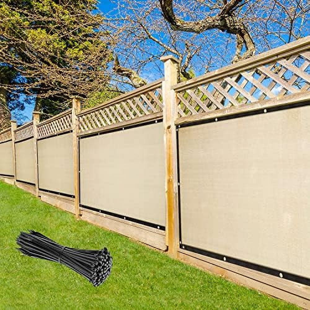 ized 5' X 183' Beige Fence Privacy Screen,With Bindings & Grommets ...