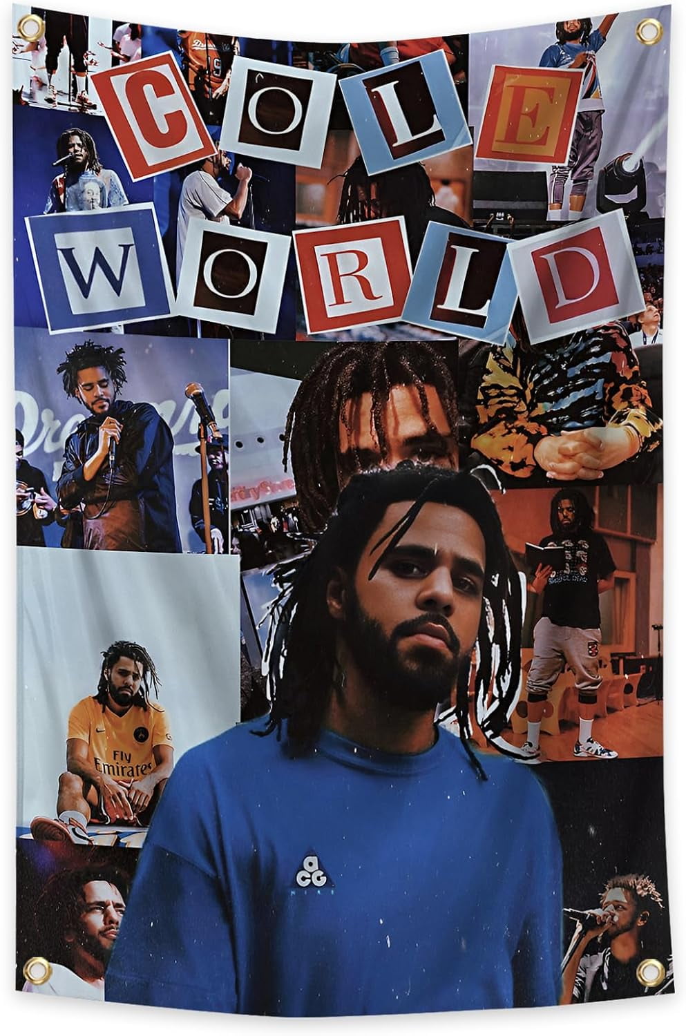 j cole Cole Rapper Jigsaw Vintage Tapestries 2×3FT Wall Hanging for ...