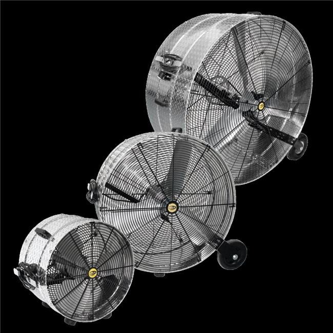 J&D Manufacturing 42 in. Drum Fan - Diamond Brite Belt Drive - Single ...