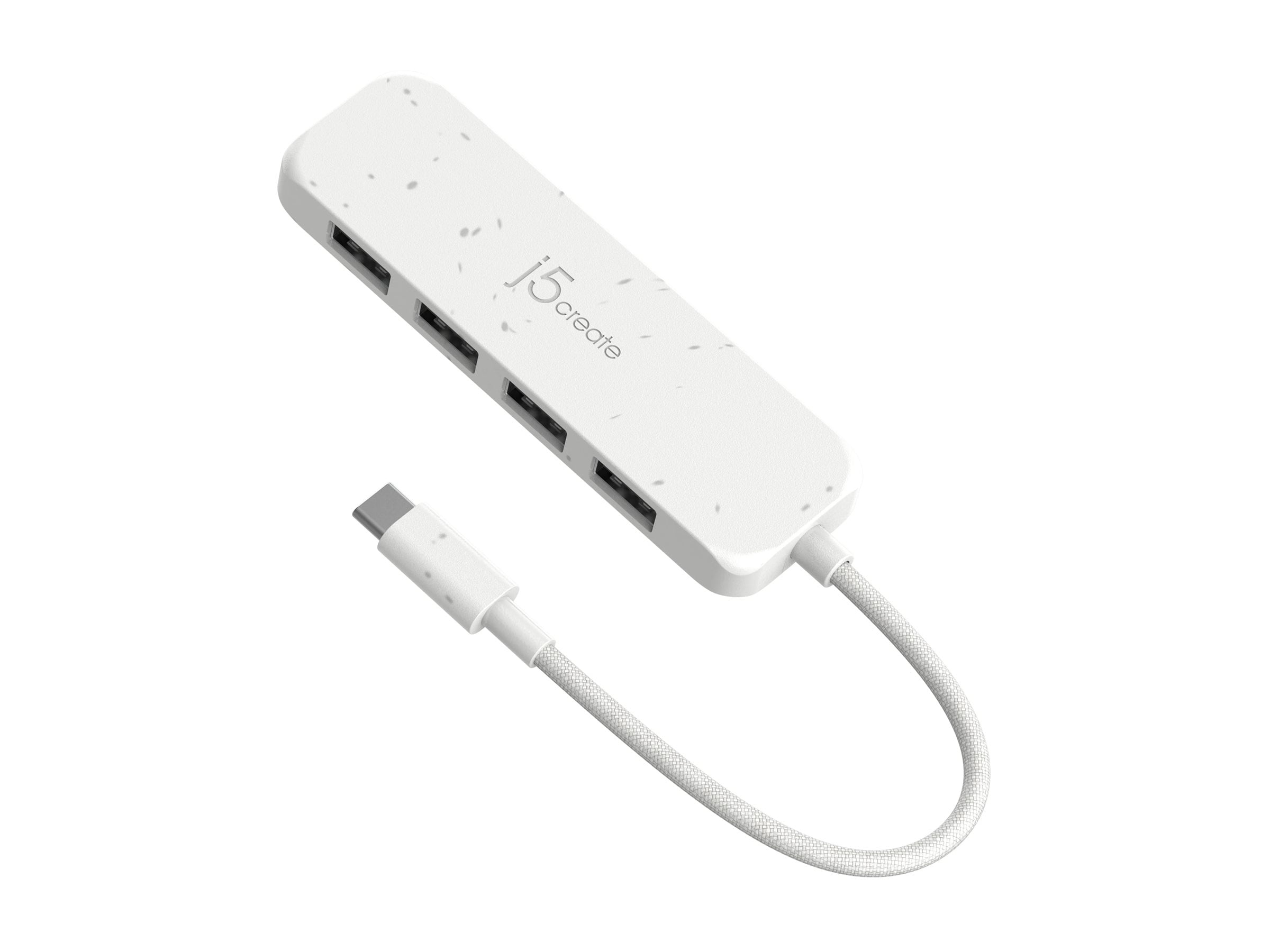 j5create JCH341E Eco-Friendly USB-C to 4-Port Type-A Gen 2 Hub ...