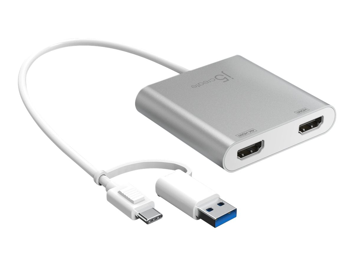 j5create, USB-C to Dual HDMI Multi-Monitor Adapter, JCA365 - Walmart.com